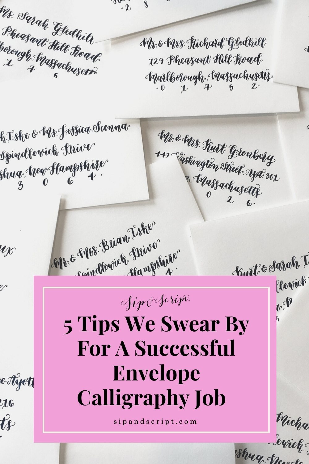 5 Tips We Swear By For A Successful Envelope Calligraphy Job - Sip & Script