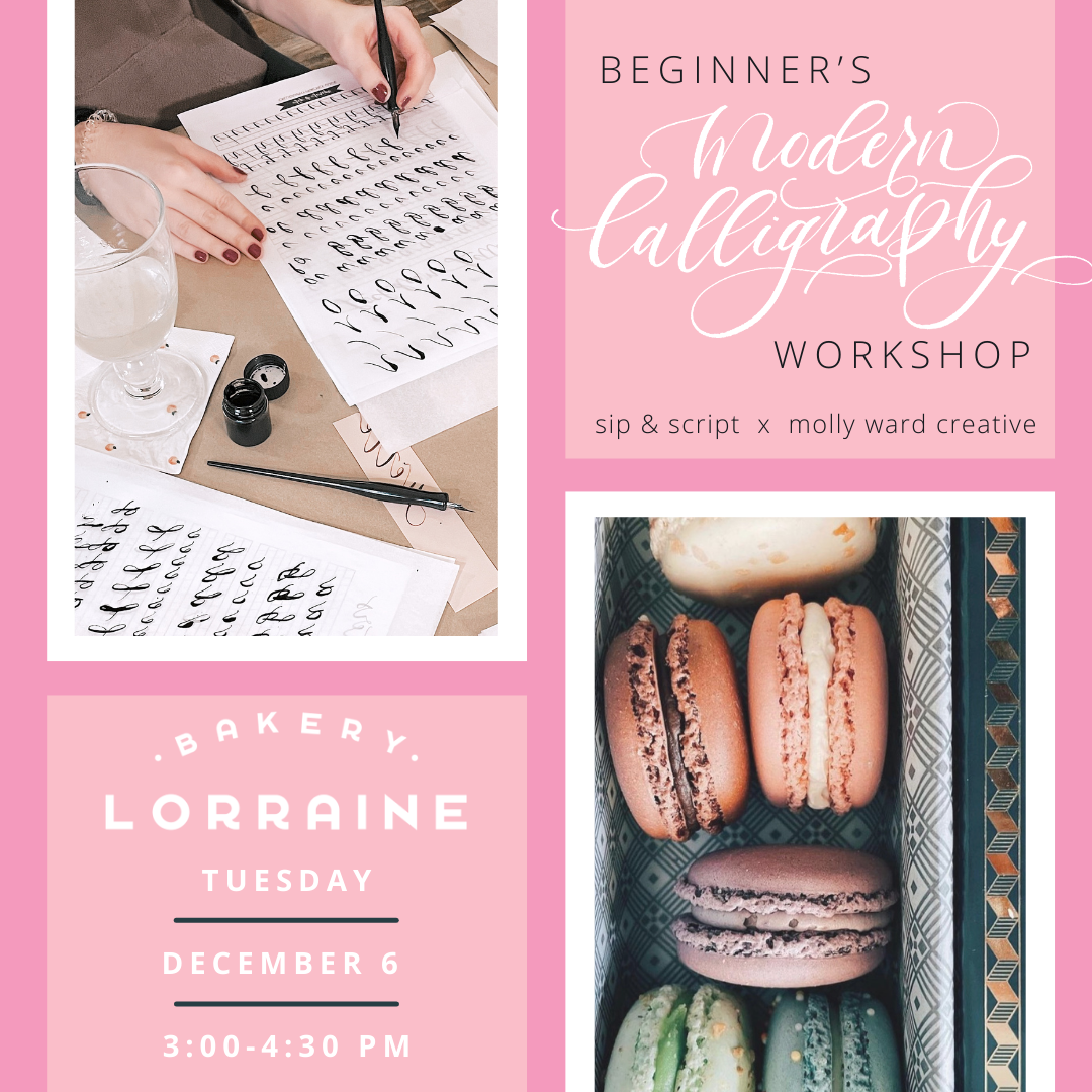 Upcoming Events, Calligraphy Classes, Hand Lettering