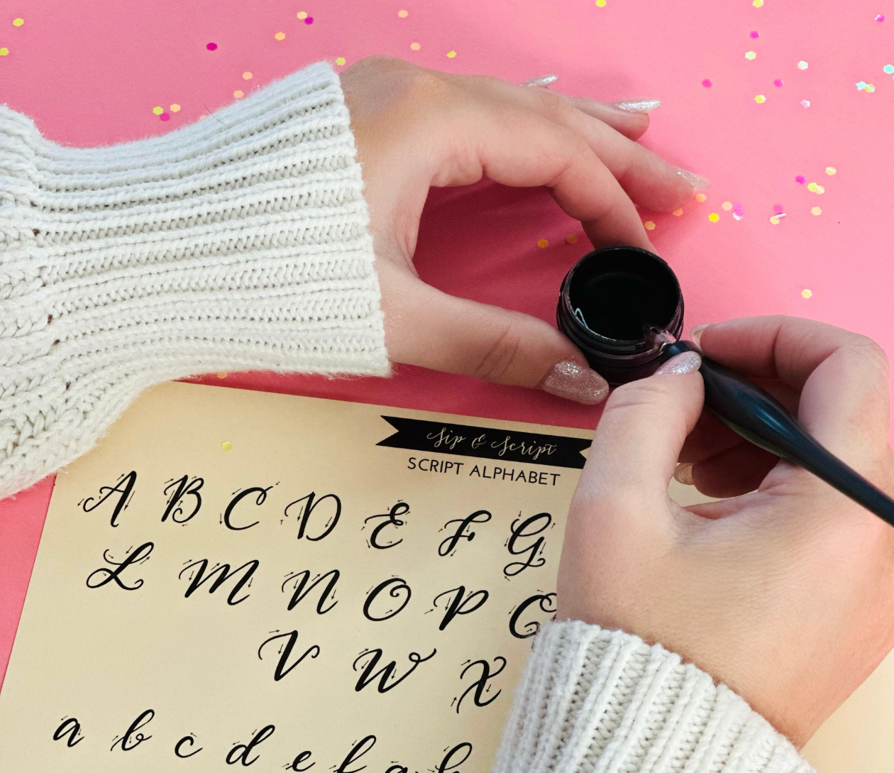 Upcoming Modern Calligraphy & Brush Lettering Classes, Sip & Script®