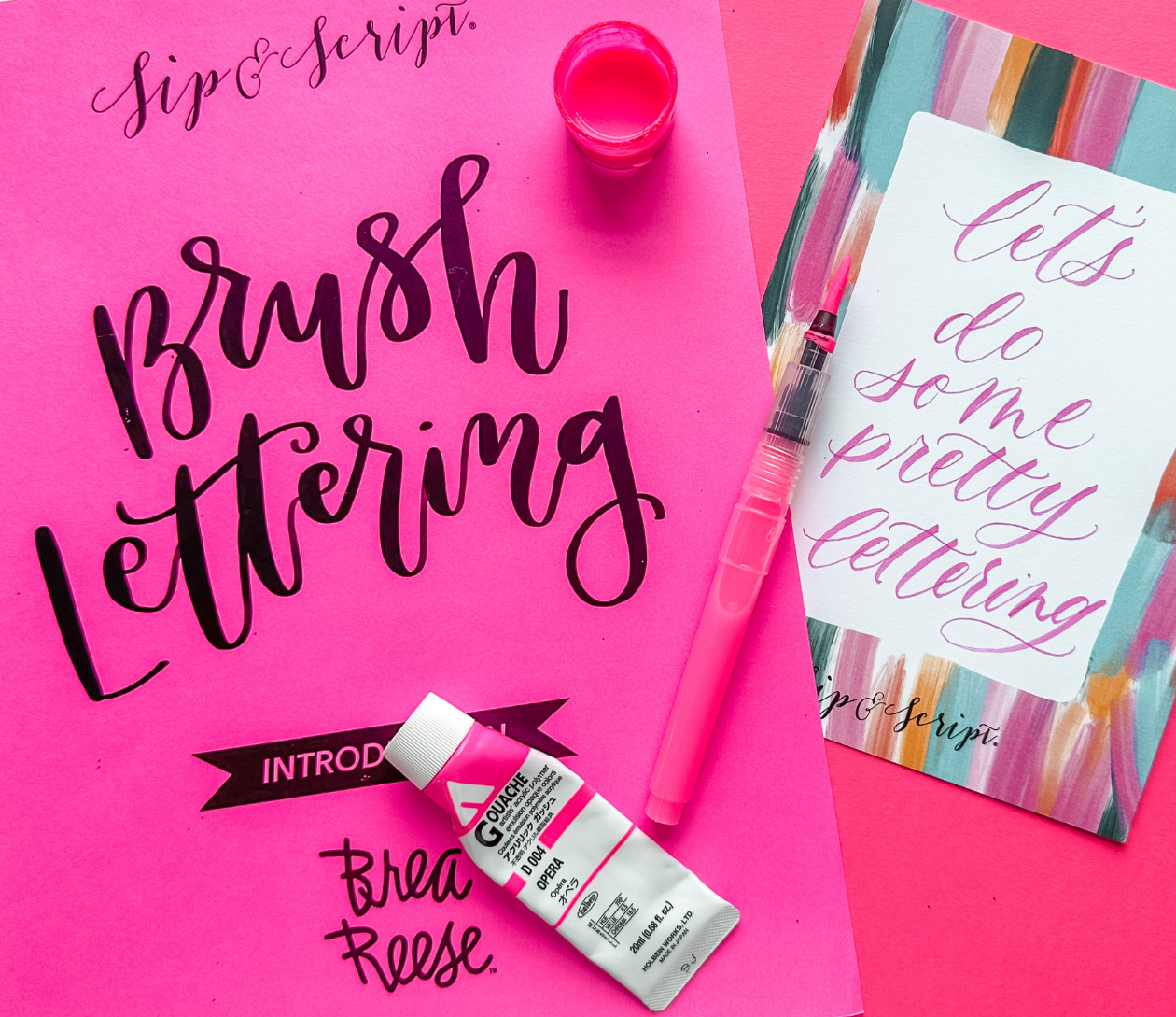 Upcoming Modern Calligraphy & Brush Lettering Classes, Sip & Script®