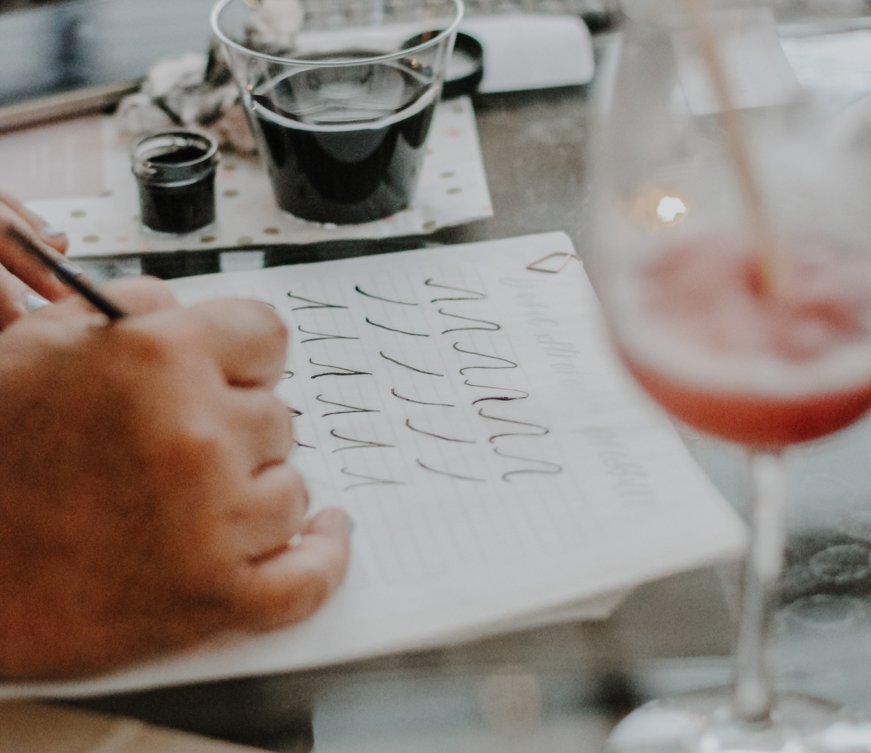 Upcoming Modern Calligraphy & Brush Lettering Classes, Sip & Script®