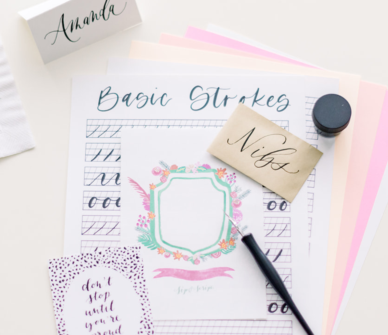 Upcoming Modern Calligraphy & Brush Lettering Classes, Sip & Script®