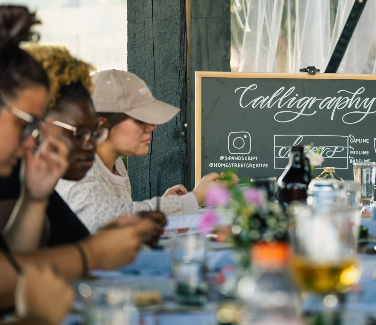 Upcoming Modern Calligraphy & Brush Lettering Classes, Sip & Script®