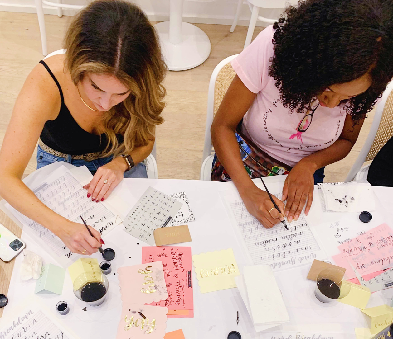Upcoming Modern Calligraphy & Brush Lettering Classes, Sip & Script®