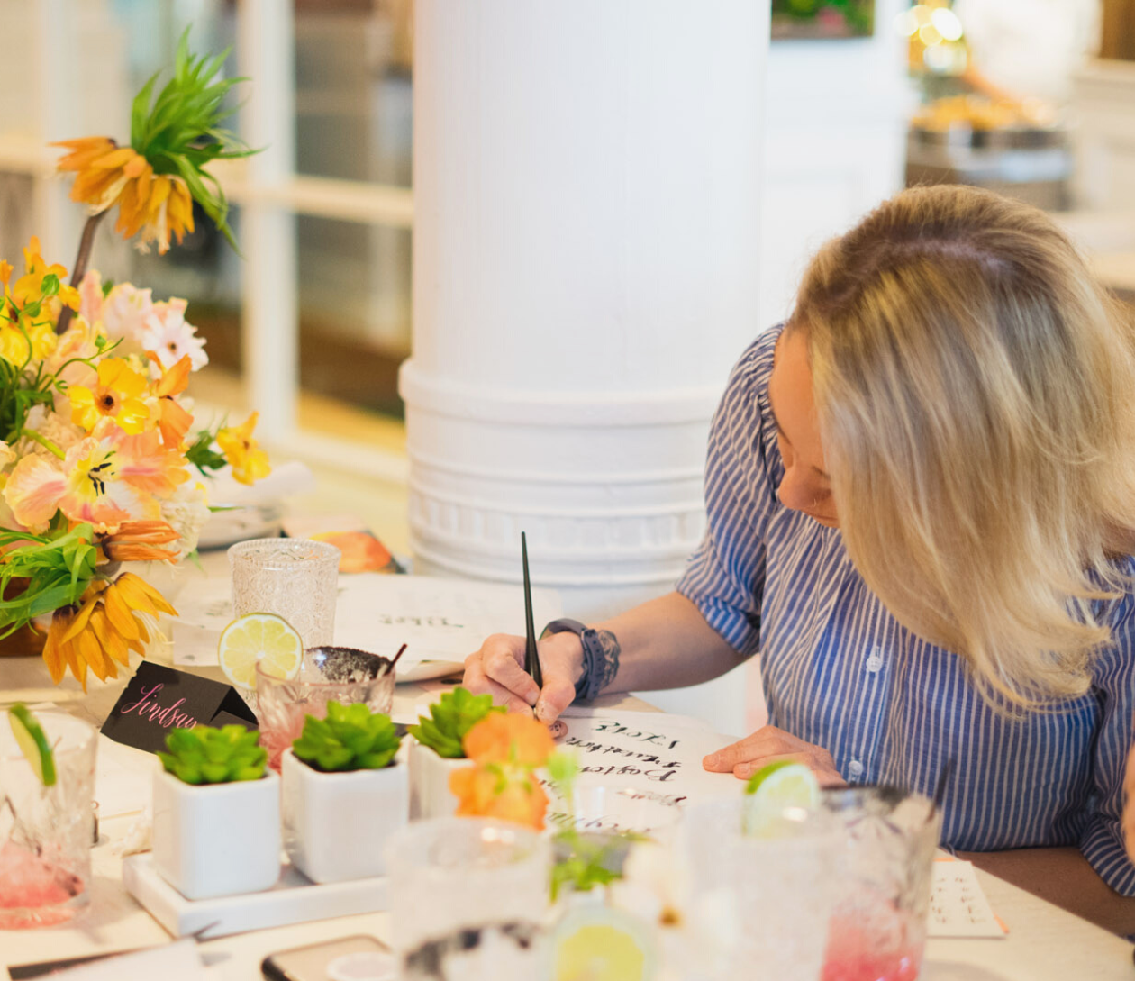 Upcoming Modern Calligraphy & Brush Lettering Classes, Sip & Script®