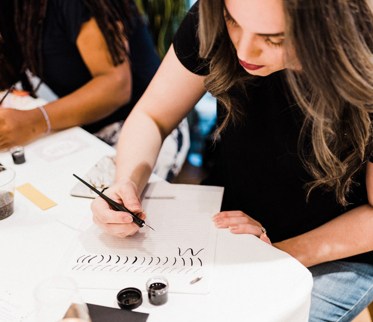 Upcoming Modern Calligraphy & Brush Lettering Classes, Sip & Script®