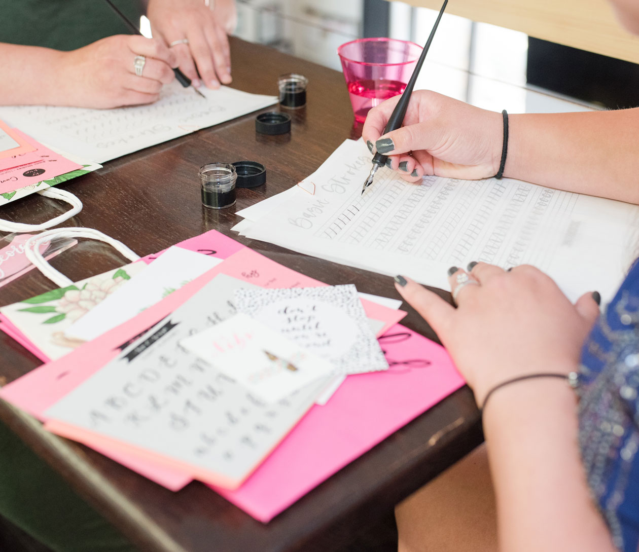 Upcoming Modern Calligraphy & Brush Lettering Classes, Sip & Script®