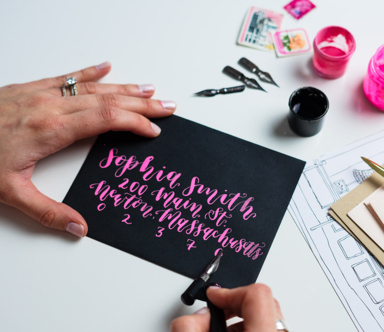 Upcoming Modern Calligraphy & Brush Lettering Classes, Sip & Script®