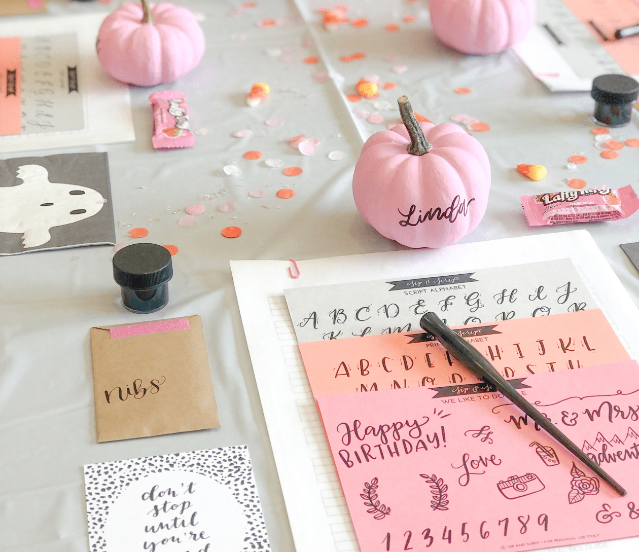 Upcoming Modern Calligraphy & Brush Lettering Classes, Sip & Script®