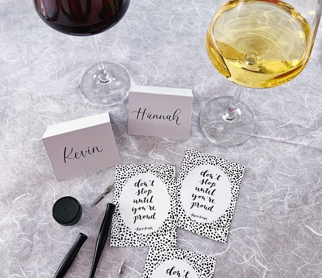 Upcoming Modern Calligraphy & Brush Lettering Classes, Sip & Script®
