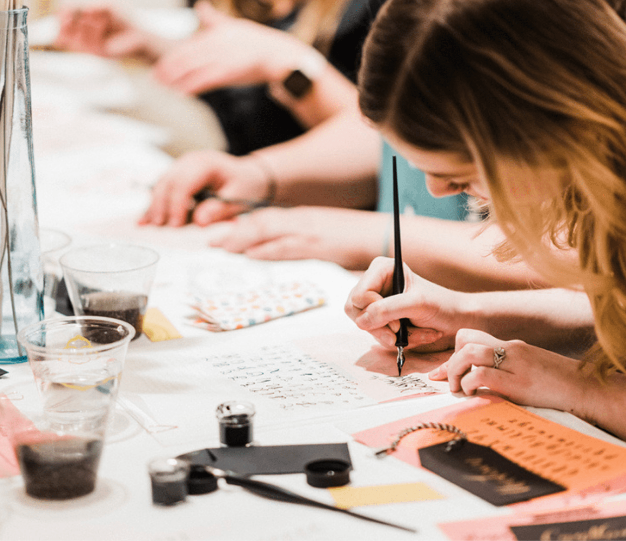 Upcoming Modern Calligraphy & Brush Lettering Classes, Sip & Script®