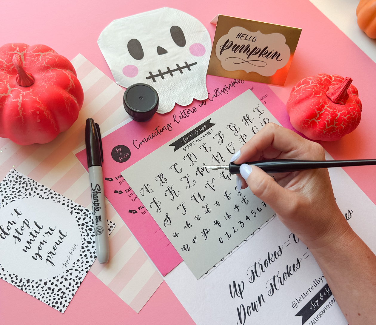 Upcoming Modern Calligraphy & Brush Lettering Classes, Sip & Script®