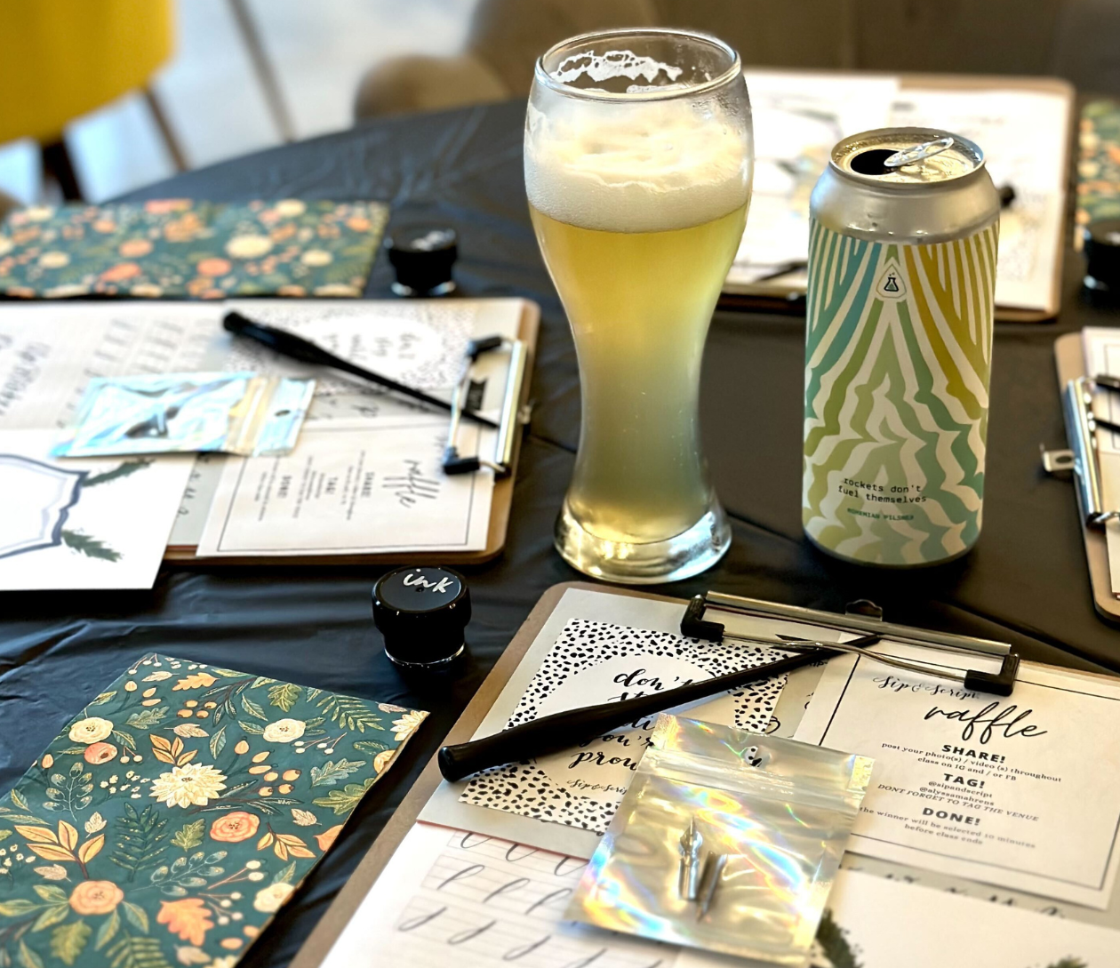 Upcoming Modern Calligraphy & Brush Lettering Classes, Sip & Script®
