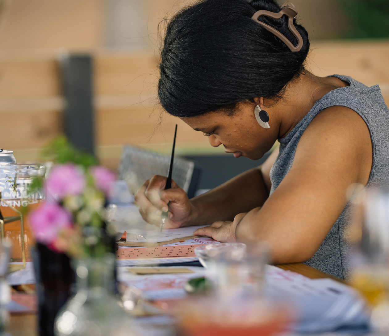 Springtime Modern Calligraphy for Beginners at Moon Hollow Coffee - Sip ...