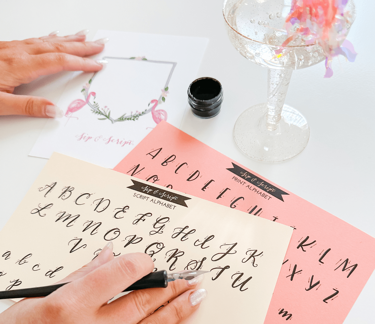 Upcoming Modern Calligraphy & Brush Lettering Classes, Sip & Script®