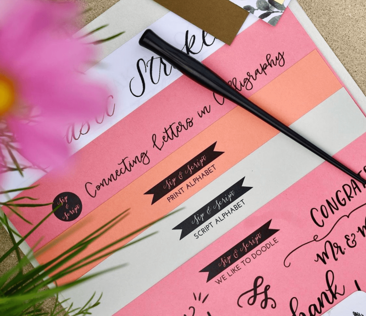 Upcoming Modern Calligraphy & Brush Lettering Classes, Sip & Script®