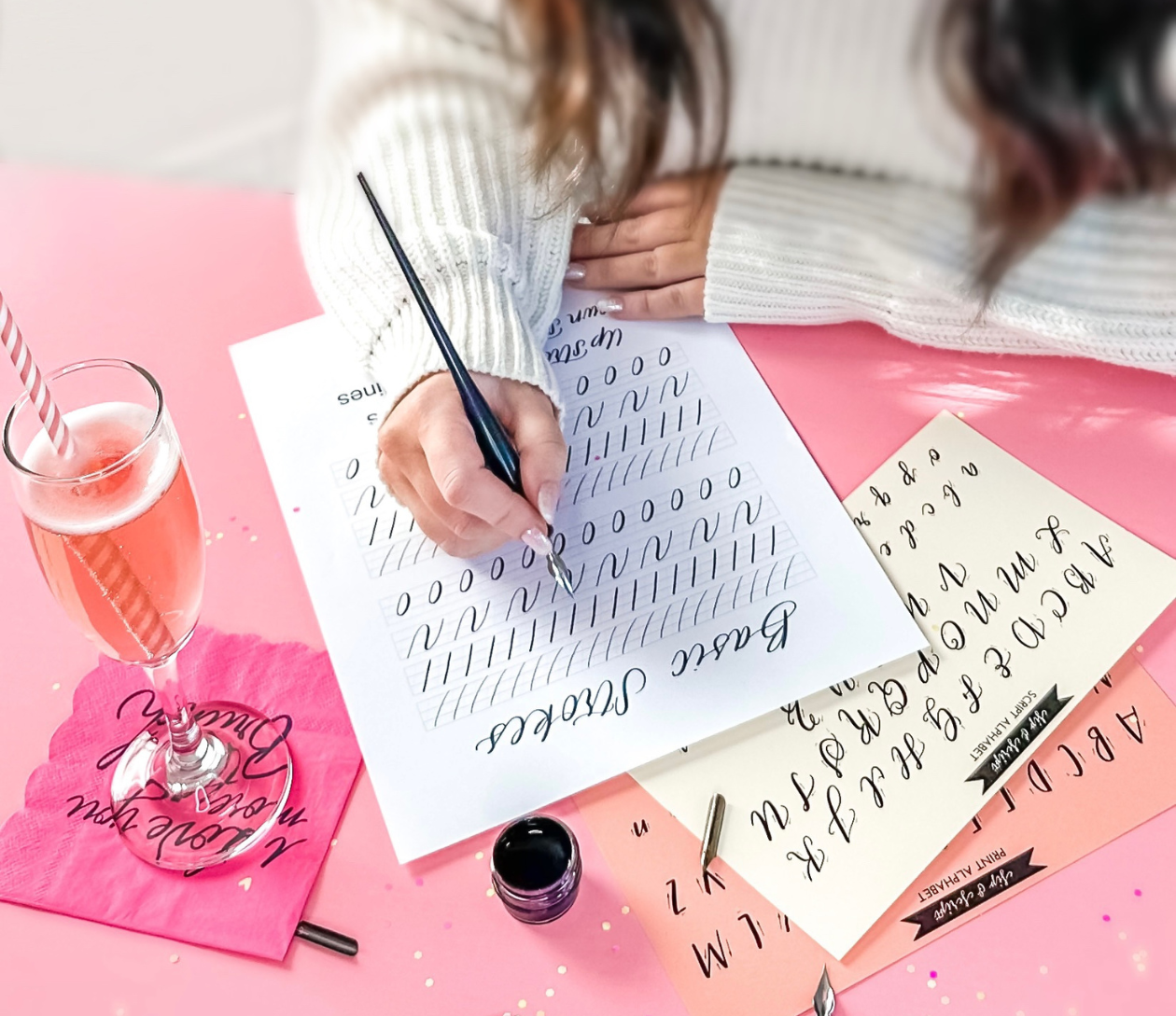 Upcoming Modern Calligraphy & Brush Lettering Classes, Sip & Script®