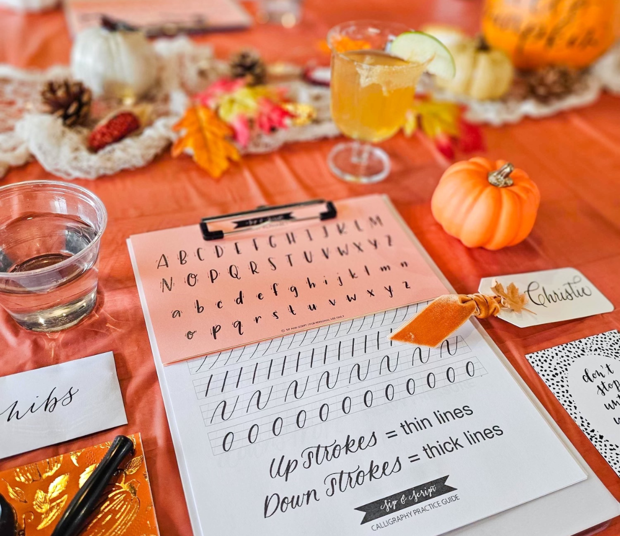 Upcoming Modern Calligraphy & Brush Lettering Classes, Sip & Script®