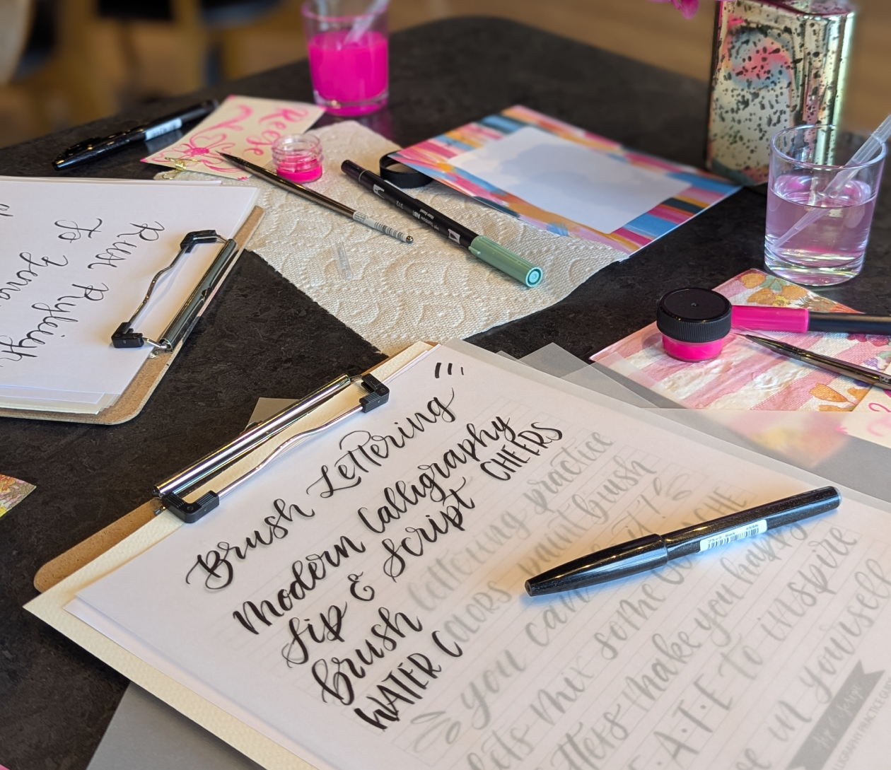 Upcoming Brush Lettering Classes, Learn Brush Lettering, Sip & Script®