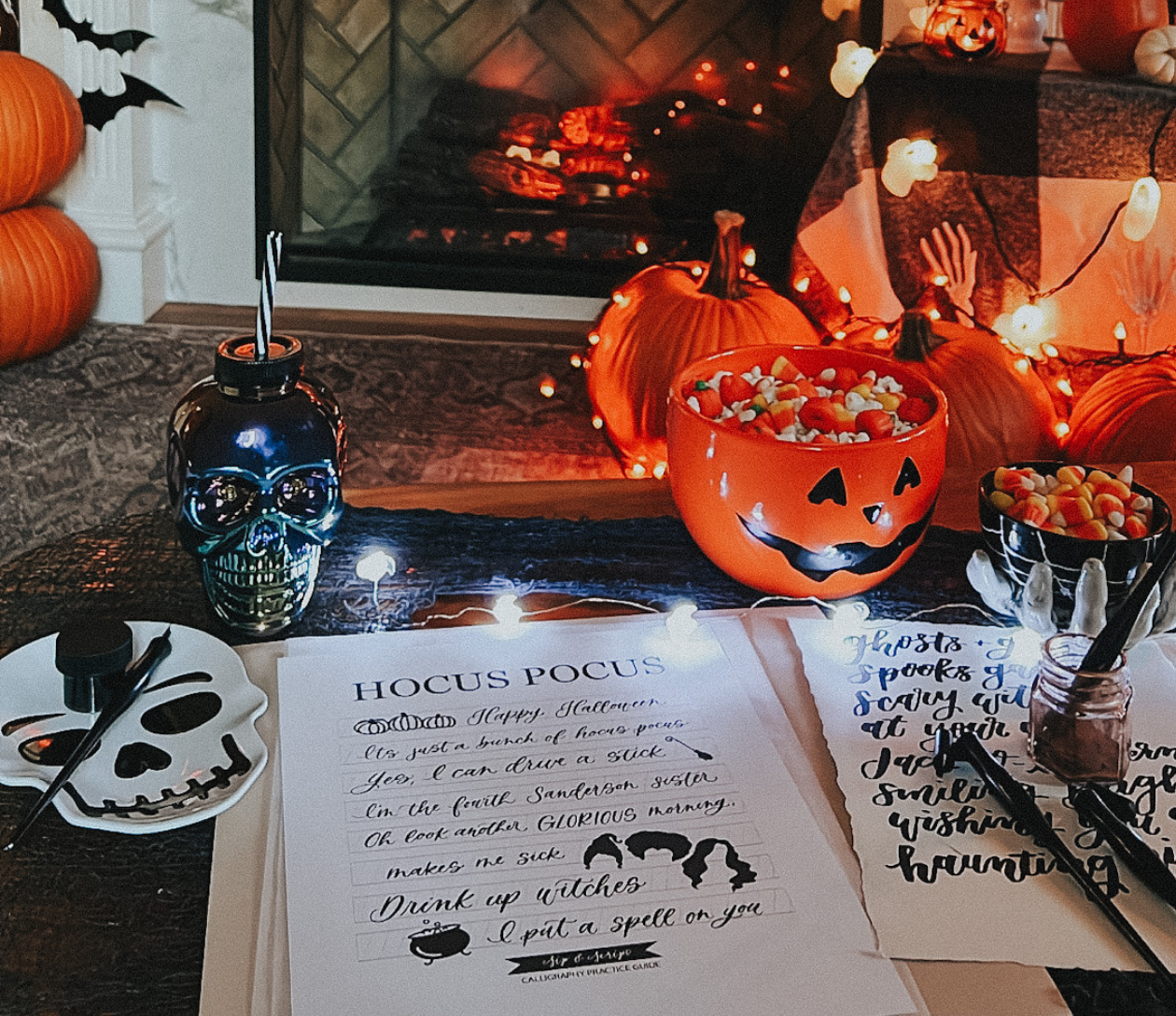 Modern Calligraphy Class for Beginners Hocus Pocus Themed at The Good ...