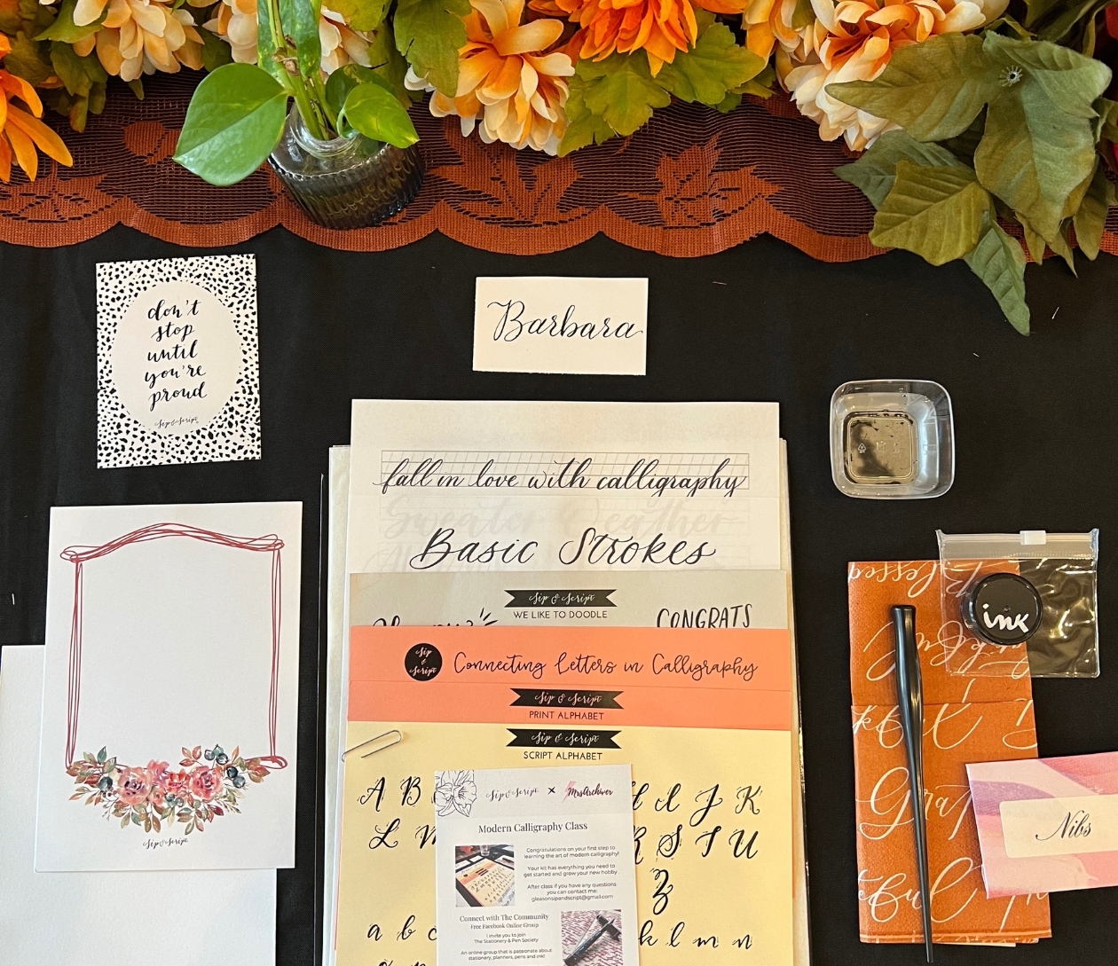 Upcoming Modern Calligraphy & Brush Lettering Classes, Sip & Script®
