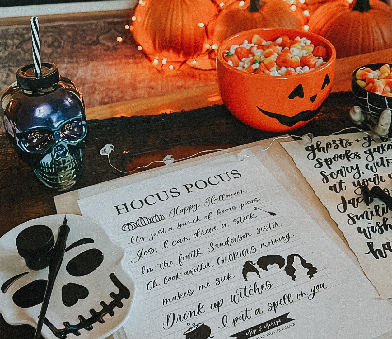 Hocus Pocus themed Modern Calligraphy for Beginners at The Porthole ...
